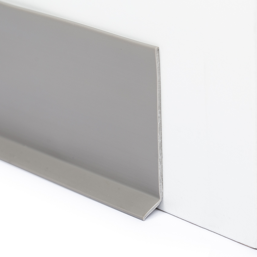 PVC Sockelleiste grau 80x1,9mm | Technikplaza