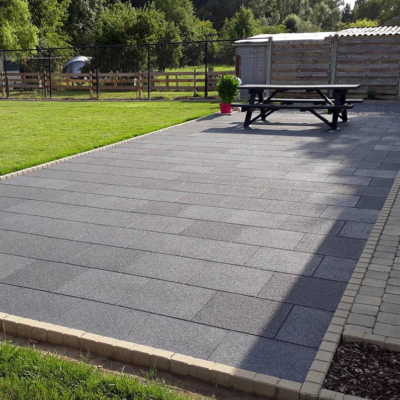 Terrassenplatte grau 40x40x2,5cm - Terrassenplatten Gummi ...